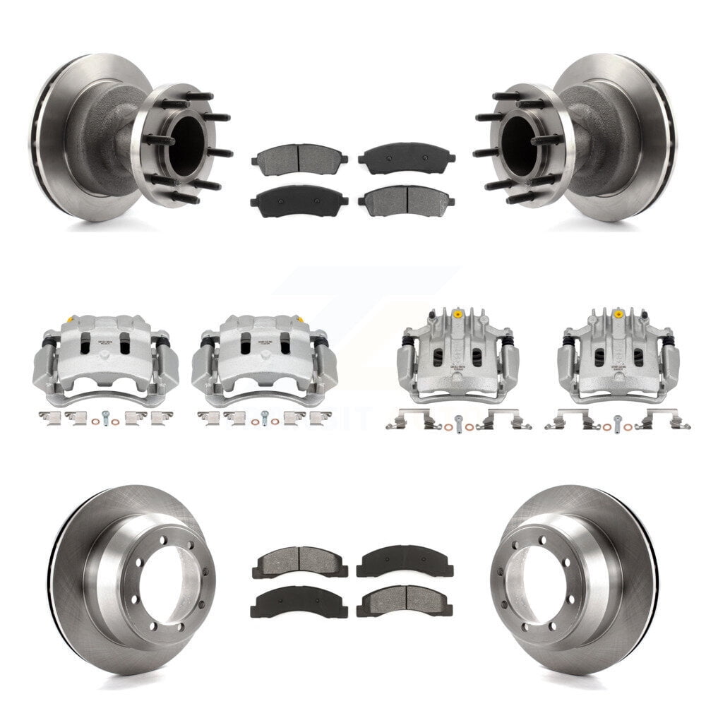 Transit Auto Front Rear Disc Brake Caliper Rotors and Semi-Metallic ...