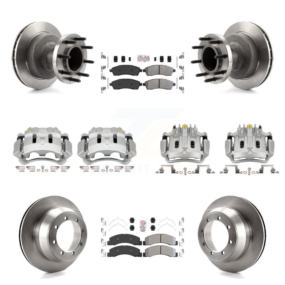 Transit Auto Front Rear Disc Brake Caliper Rotors and Semi-Metallic ...