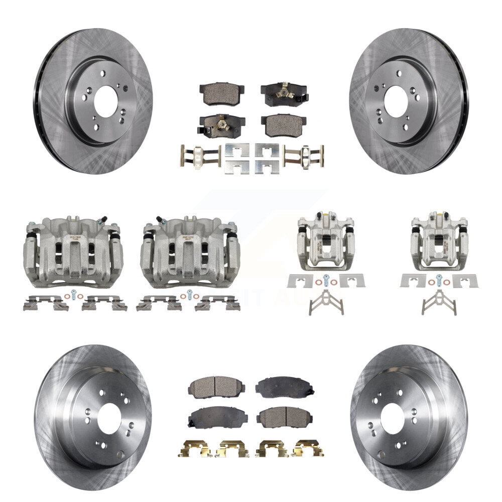 Transit Auto Front Rear Disc Brake Caliper Rotors and Semi-Metallic ...