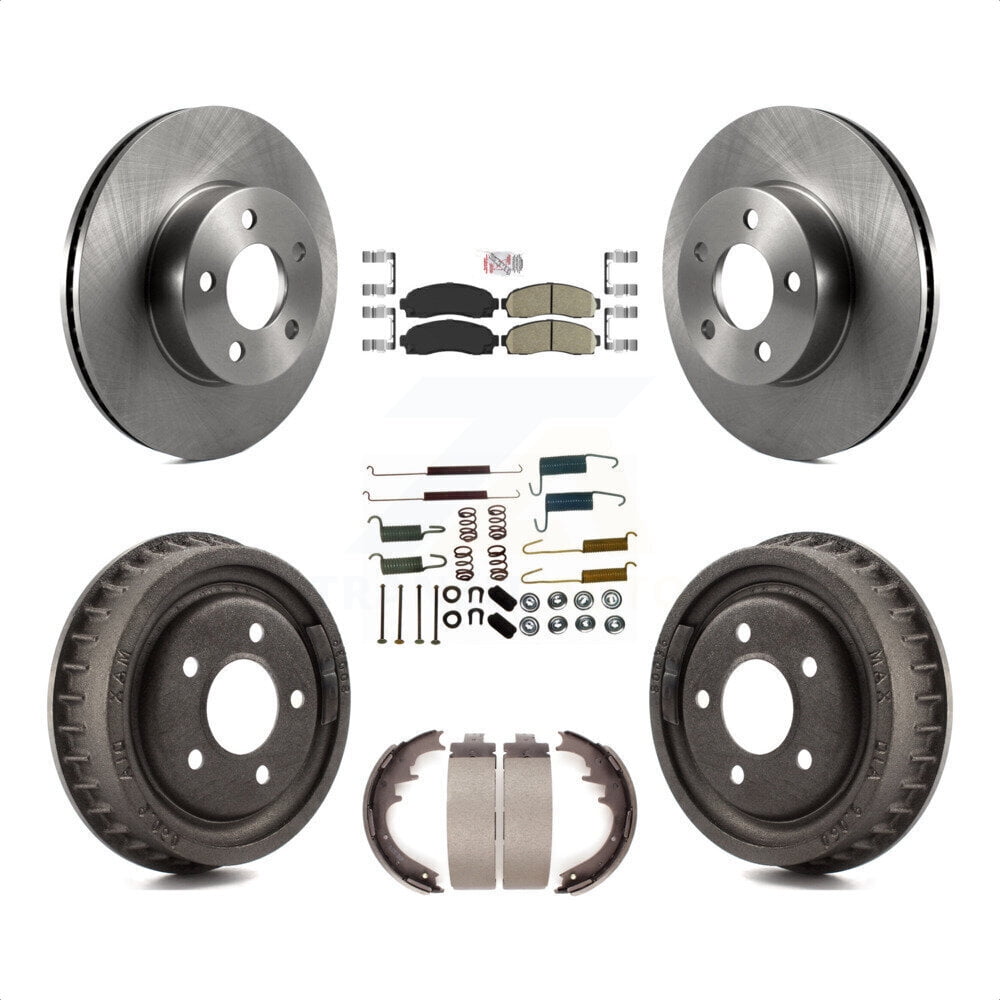 Transit Auto - Front Rear Disc Brake Rotors Ceramic Pads And Drum Kit ...