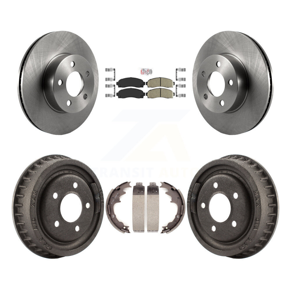 Transit Auto Front Rear Disc Brake Rotors Ceramic Pads and Drum Kit for ...