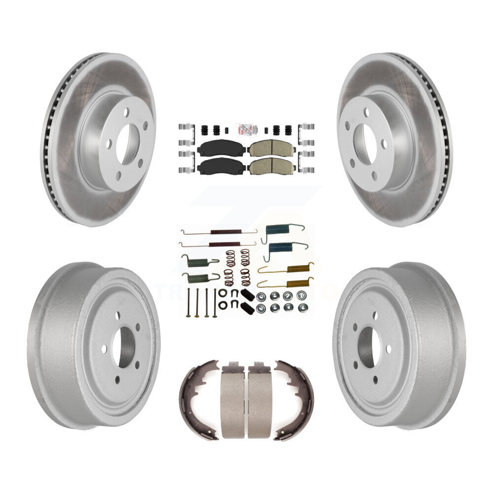 Transit Auto Front Rear Disc Brake Rotors Ceramic Pads and Coated Drum ...