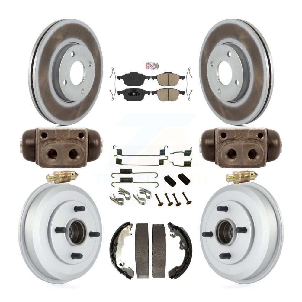 Transit Auto Front Rear Disc Brake Rotors Ceramic Pads and Coated Drum ...