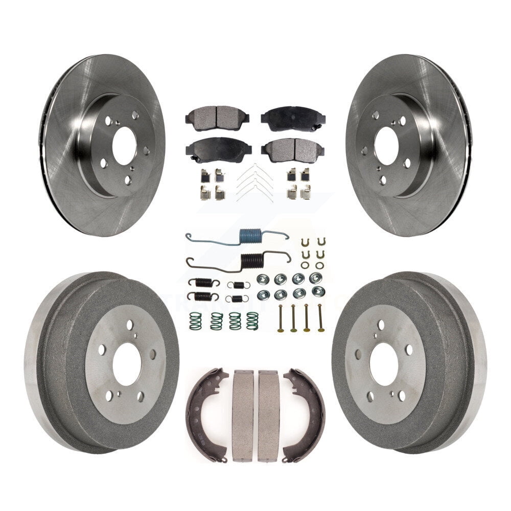 Transit Auto Front Rear Disc Brake Rotors Ceramic Pads and Drum Kit ...