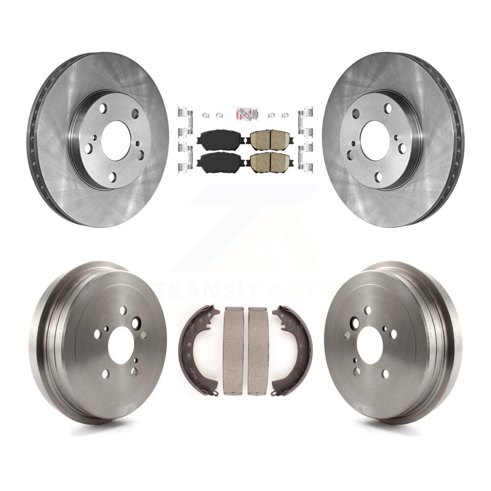 Transit Auto Front Rear Disc Brake Rotors Ceramic Pads and Drum Kit for ...