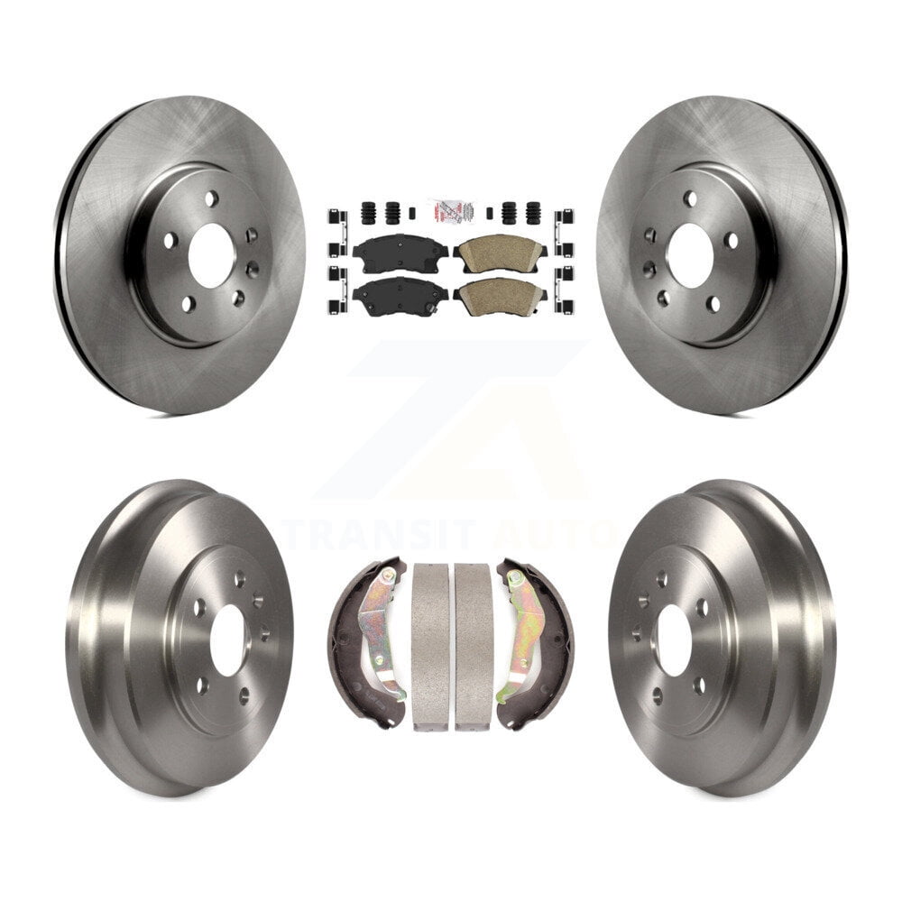 Transit Auto Front Rear Disc Brake Rotors Ceramic Pads and Drum Kit for ...