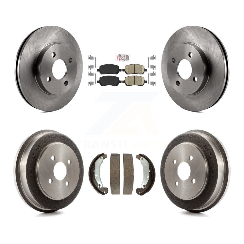 Transit Auto Front Rear Disc Brake Rotors Ceramic Pads and Drum Kit for ...