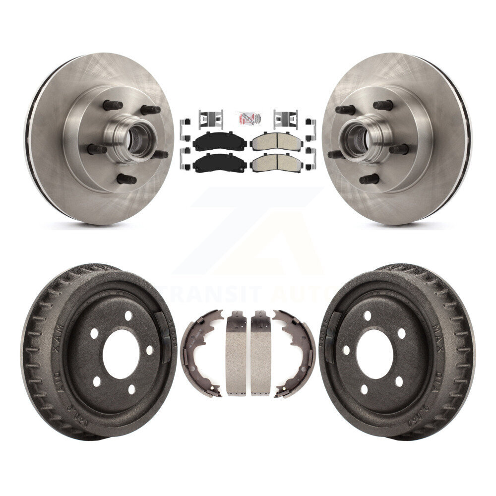 Transit Auto Front Rear Disc Brake Rotors Hub Assembly Semi-Metallic Pads and Drum Kit for Car ...