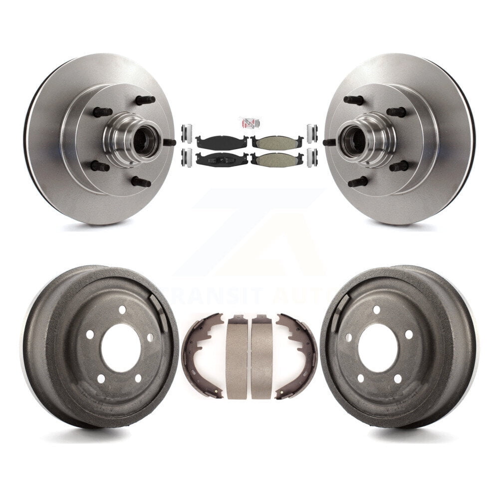 Transit Auto Front Rear Disc Brake Rotors Hub Assembly Semi-Metallic ...