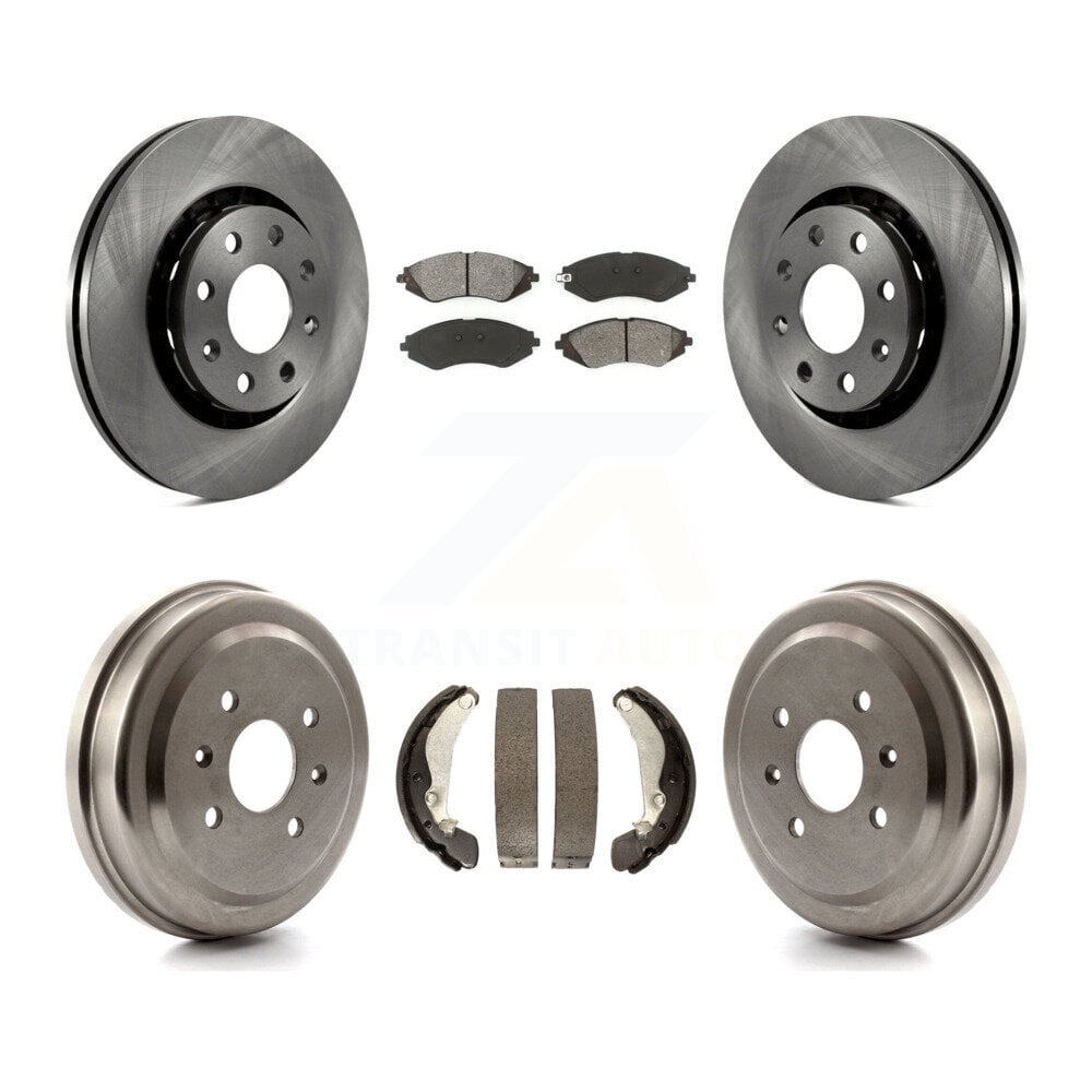 Transit Auto Front Rear Disc Brake Rotors Semi-Metallic Pads and Drum ...