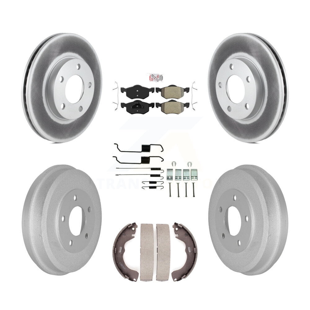 Transit Auto Front Rear Disc Brake Rotors Semi-Metallic Pads and Coated ...