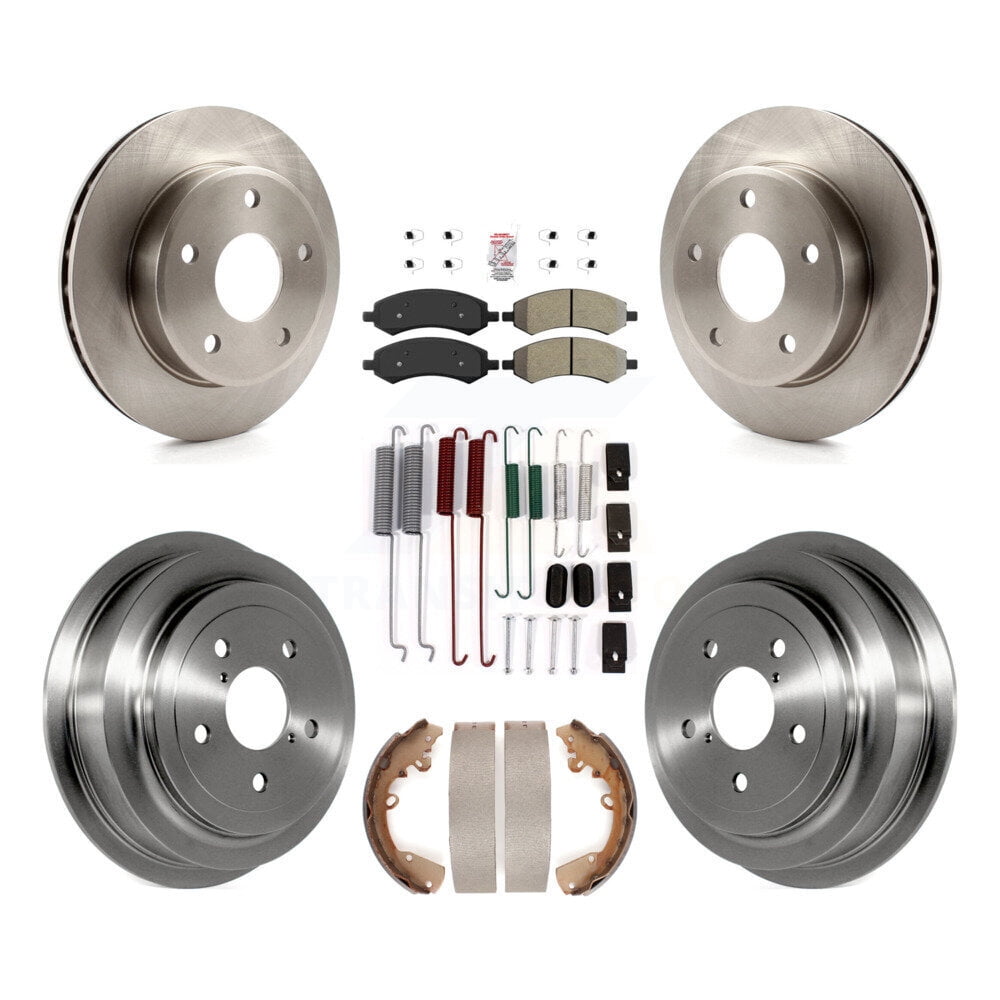 Transit Auto Front Rear Disc Brake Rotors Semi-Metallic Pads and Drum ...