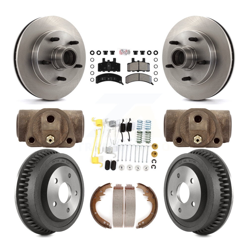 Transit Auto Front Rear Disc Brake Rotors Semi-Metallic Pads and Drum ...