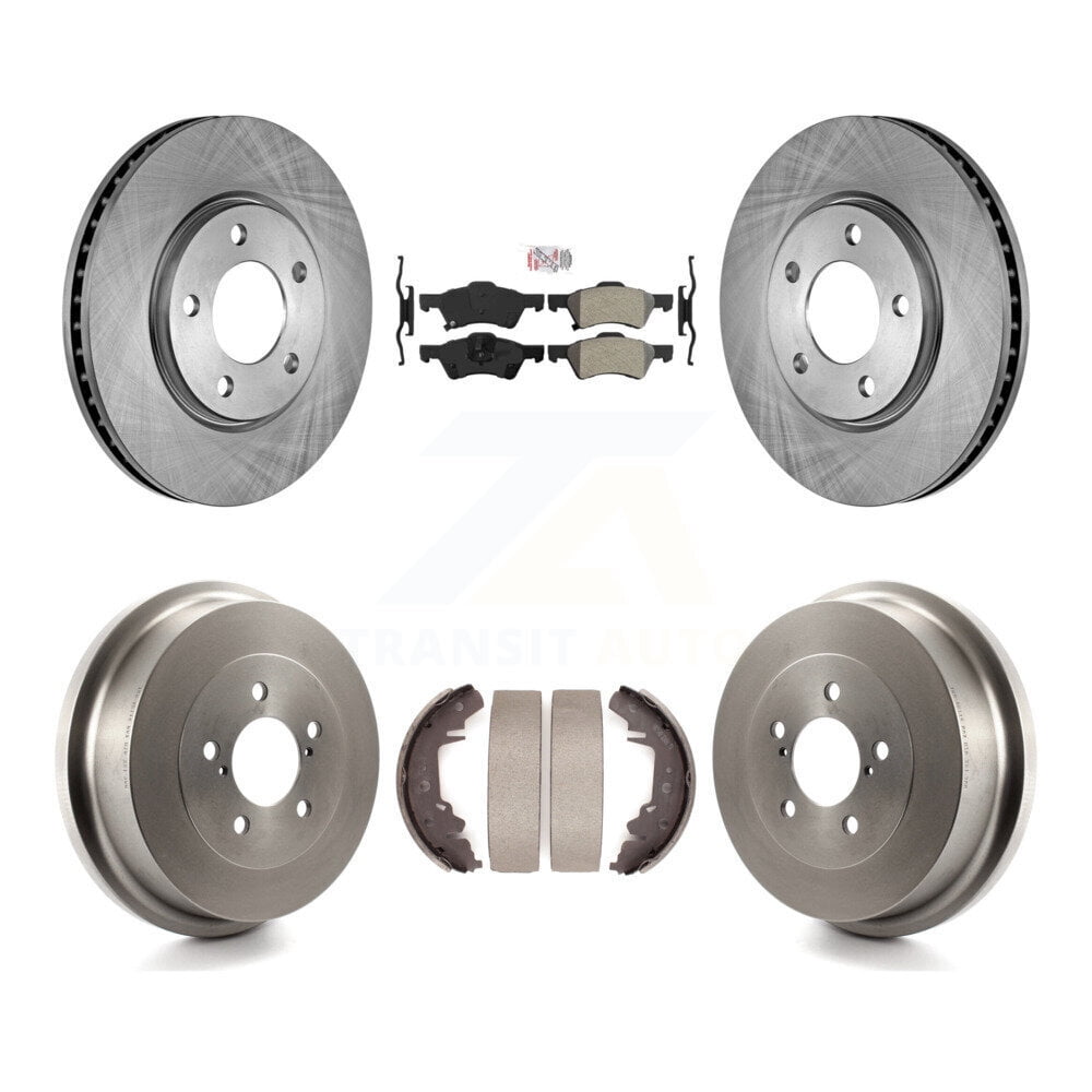 Transit Auto Front Rear Disc Brake Rotors Semi-Metallic Pads and Drum ...