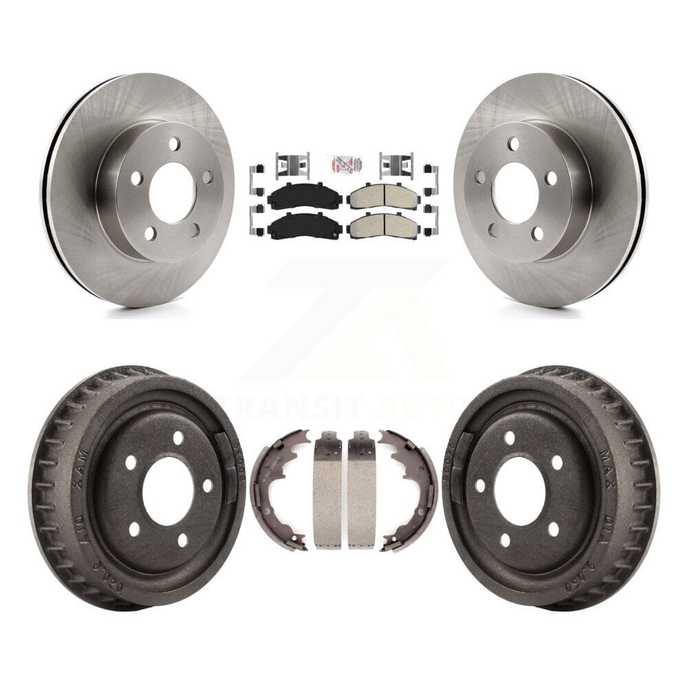 Transit Auto Front Rear Disc Brake Rotors Semi-Metallic Pads and Drum ...