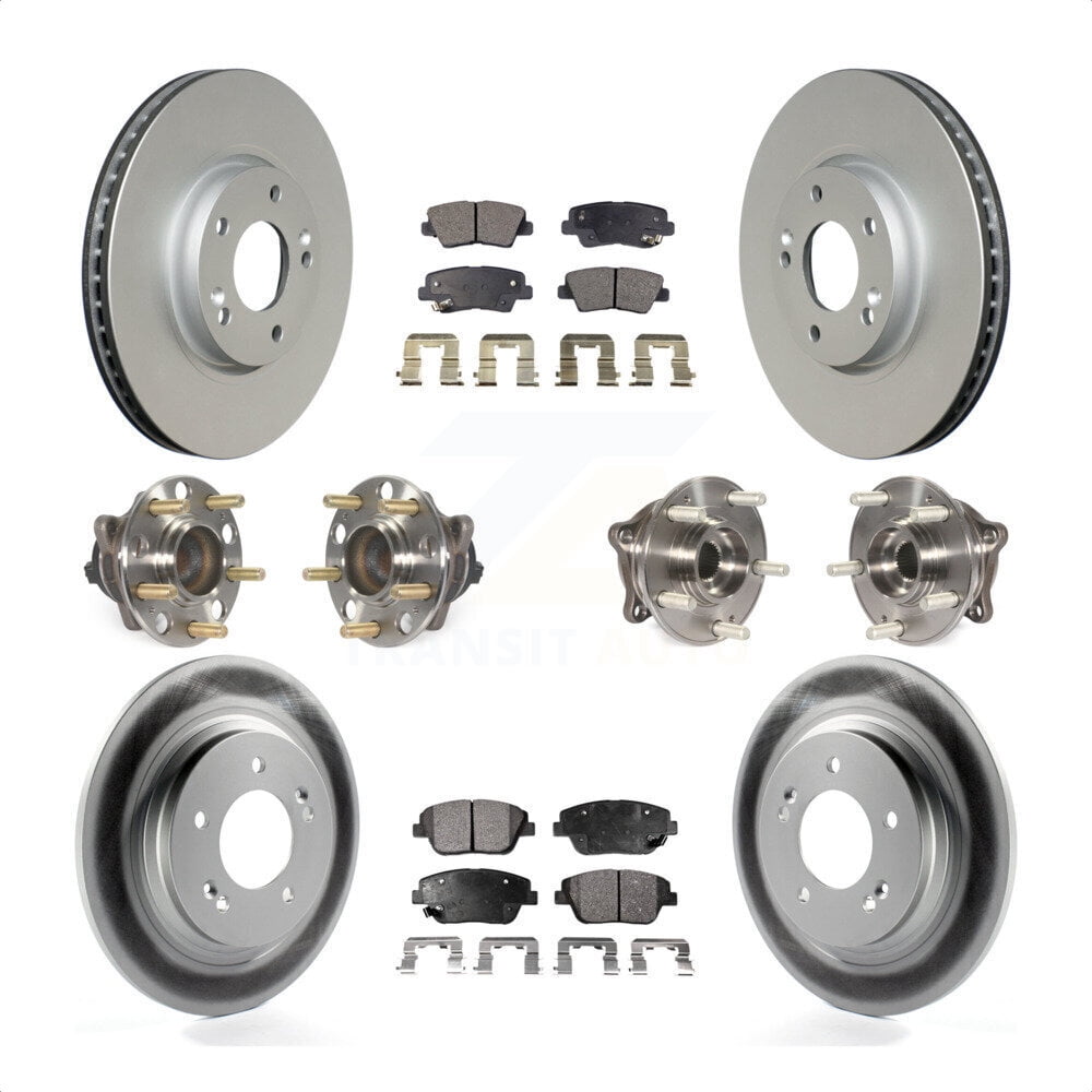 Transit Auto Front Rear Hub Bearings Assembly Coated Disc Brake Rotors ...