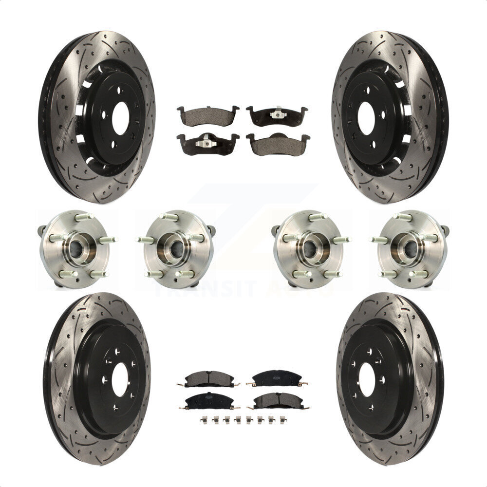 Transit Auto Front Rear Hub Bearings Assembly Coated Disc Brake Rotors ...