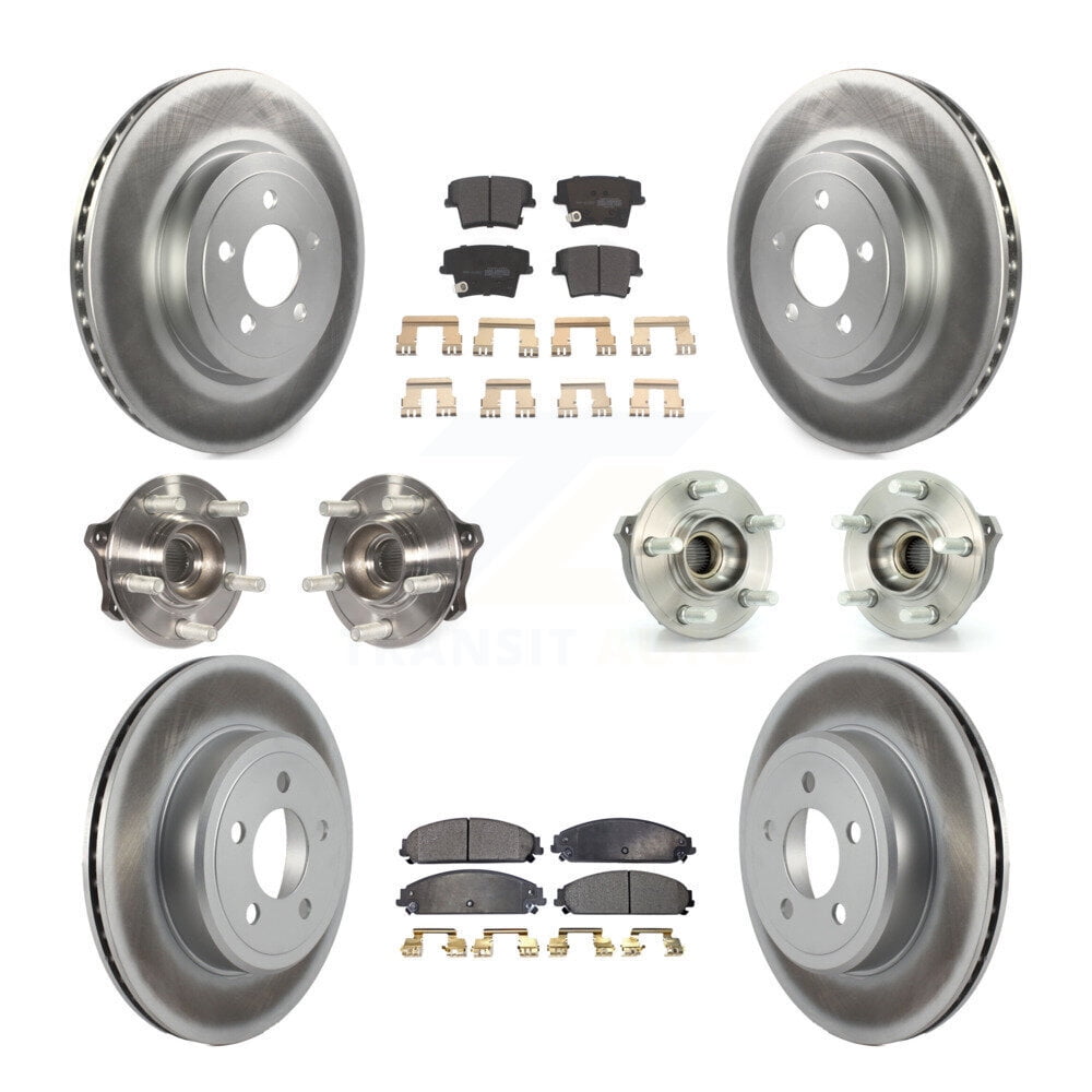 Transit Auto Front Rear Hub Bearings Assembly Coated Disc Brake Rotors ...