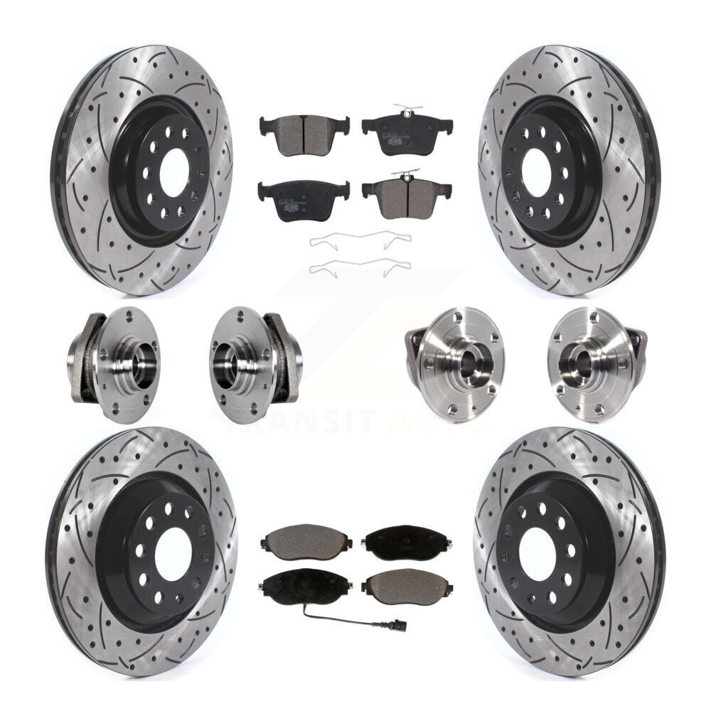 Transit Auto Front Rear Hub Bearings Assembly Coated Disc Brake Rotors ...