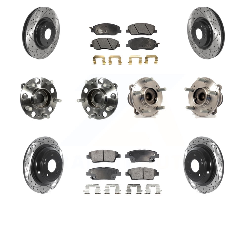 Transit Auto Front Rear Hub Bearings Assembly Coated Disc Brake Rotors ...