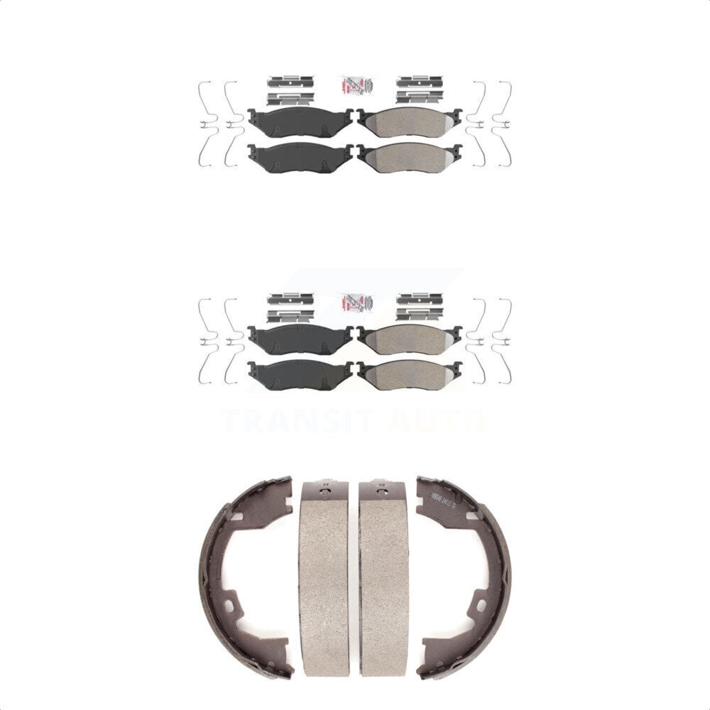 Transit Auto Front Rear Semi-Metallic Disc Brake Pads Kit for Car Ford ...
