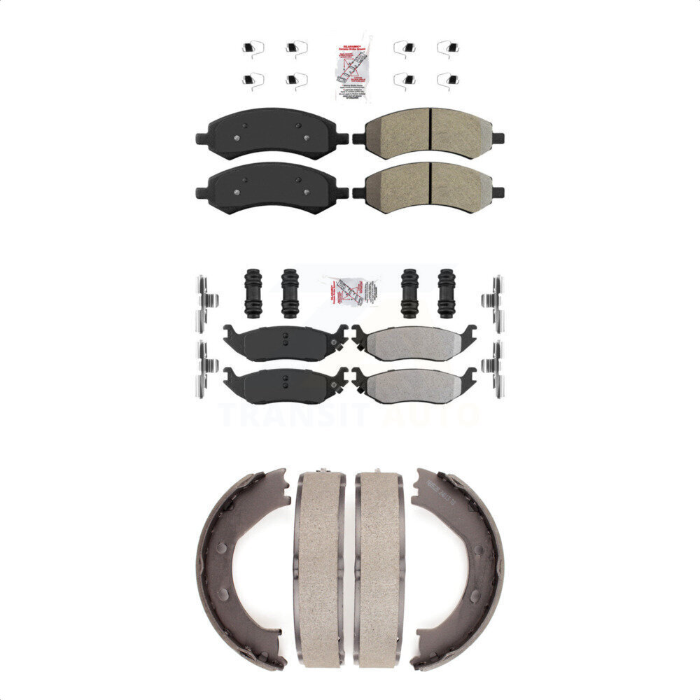 Transit Auto Front Rear Semi-Metallic Disc Brake Pads Kit for Car Dodge ...