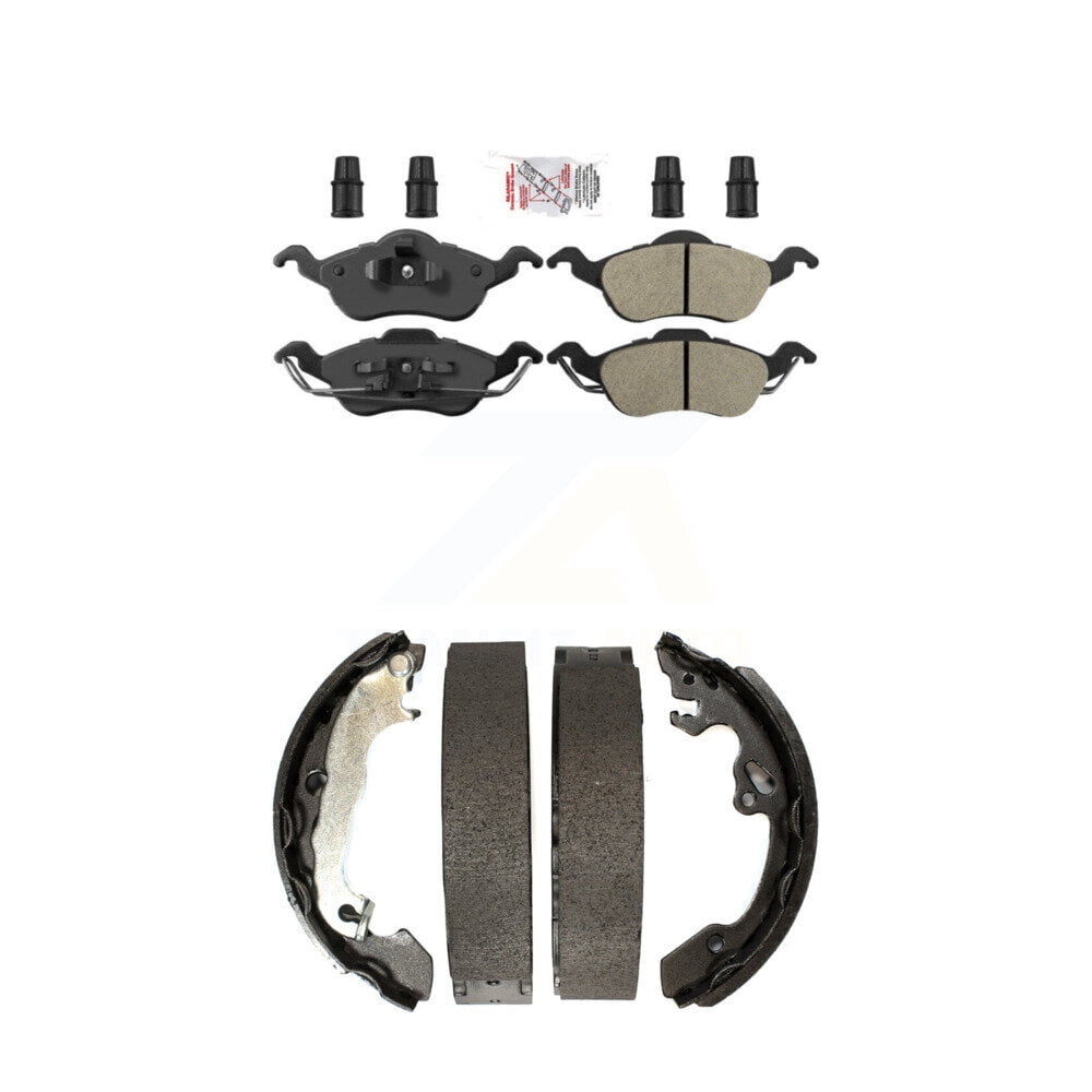 Transit Auto Front Rear Semi-Metallic Disc Brake Pads Kit for Car Ford ...
