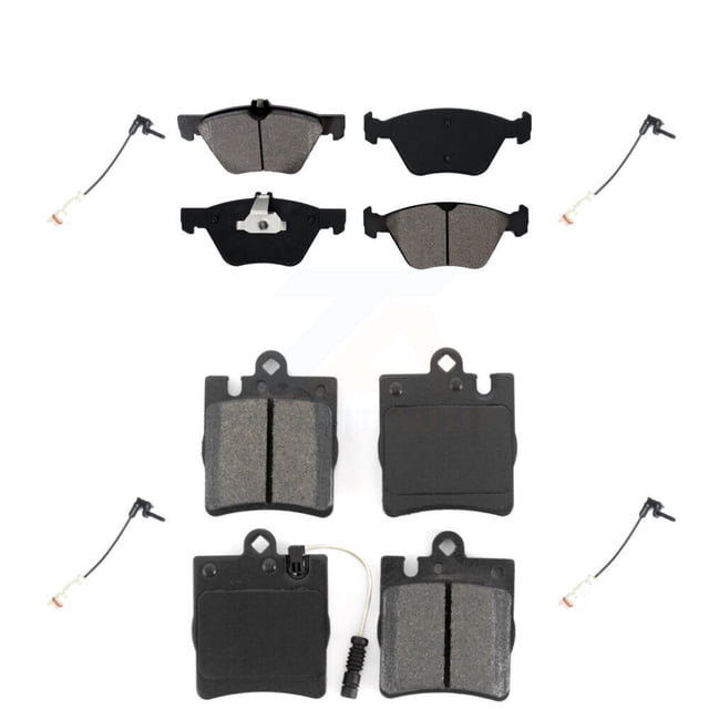 SIM Front Rear Semi-Metallic Disc Brake Pads and Wear Sensors Kit for ...