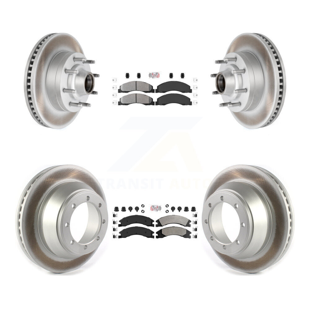 Transit Auto Front Rear Semi-Metallic Pads and Coated Disc Brake Rotors ...