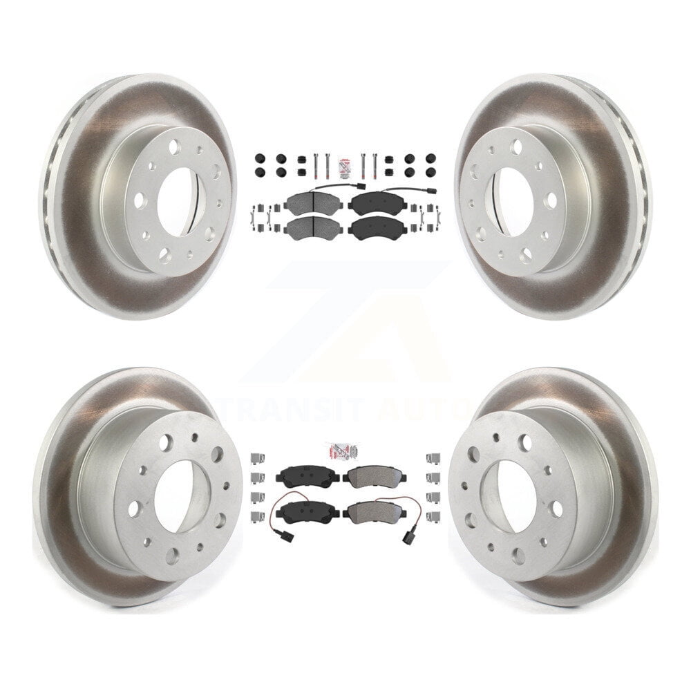 Transit Auto Front Rear Semi-Metallic Pads and Coated Disc Brake Rotors ...