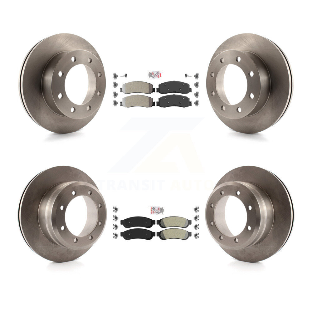 Transit Auto Front Rear Semi-Metallic Pads and Disc Brake Rotors Kit ...