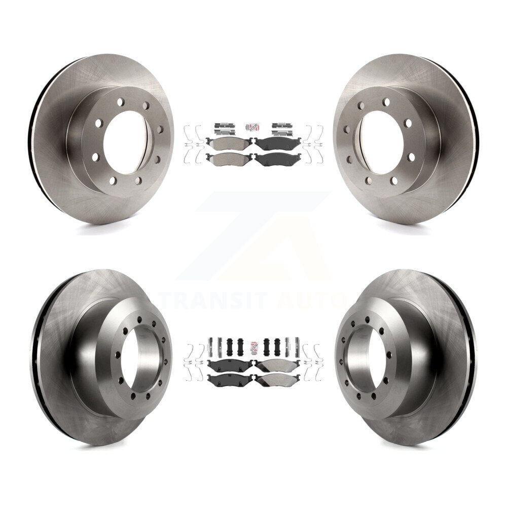Transit Auto Front Rear Semi-Metallic Pads and Disc Brake Rotors Kit ...