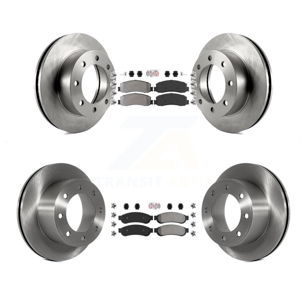 Transit Auto Front Rear Semi-Metallic Pads and Disc Brake Rotors Kit ...