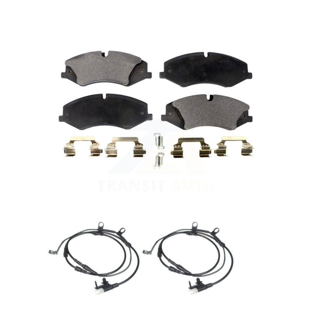 Positive Plus Front Semi-Metallic Disc Brake Pads and Wear Sensors Kit ...
