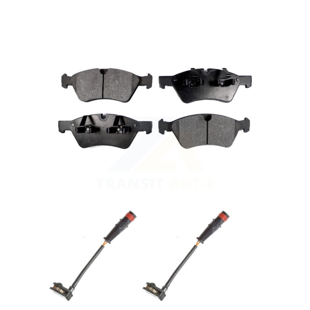 Positive Plus Front Semi-Metallic Disc Brake Pads and Wear Sensors Kit ...