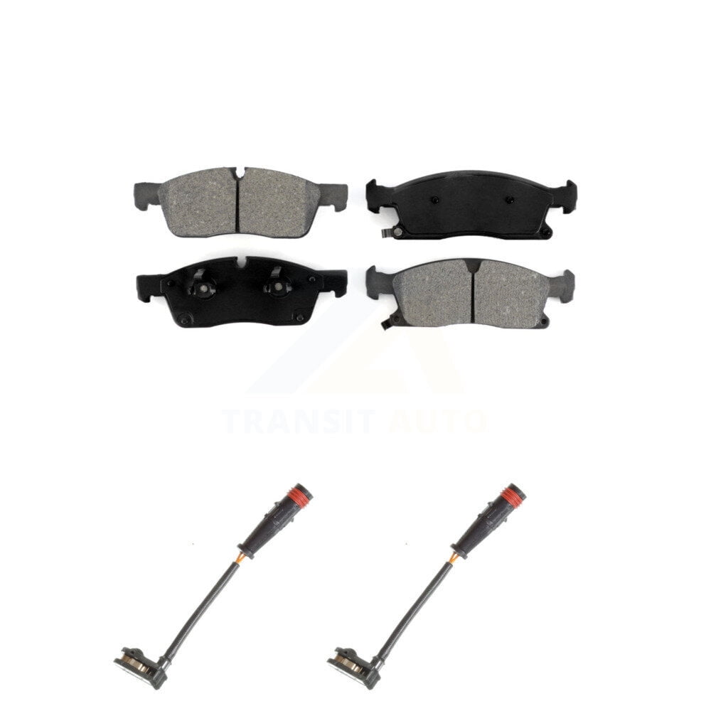 SIM Front Semi-Metallic Disc Brake Pads and Wear Sensors Kit for Car ...