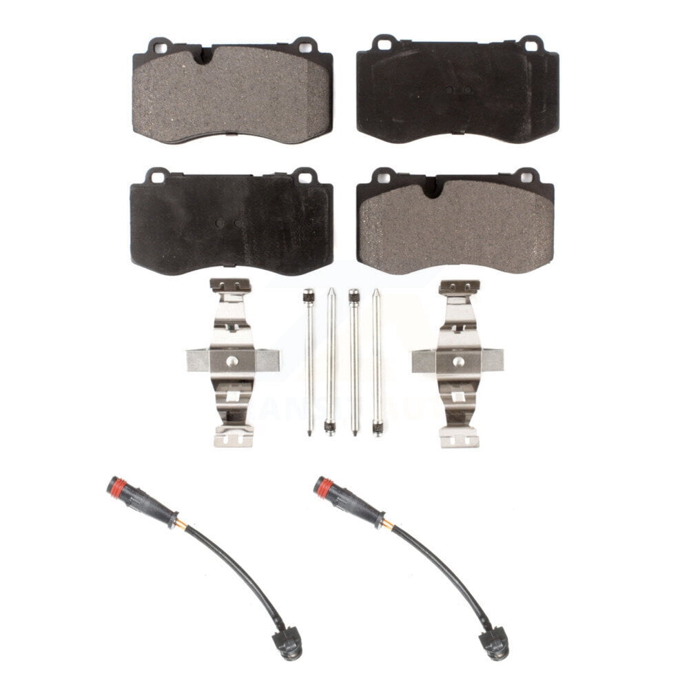 Positive Plus Front Semi-Metallic Disc Brake Pads and Wear Sensors Kit ...