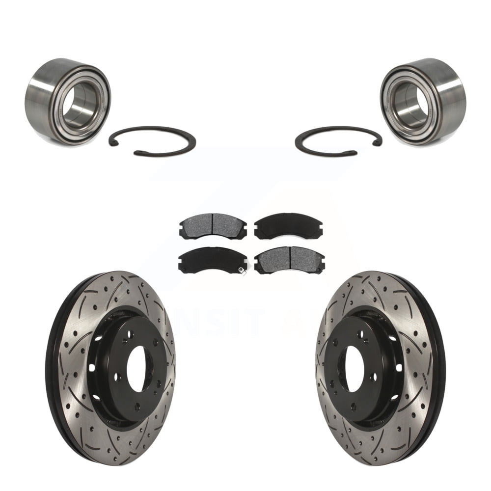 Transit Auto Front Wheel Bearing Coated Drilled Slotted Disc Brake ...