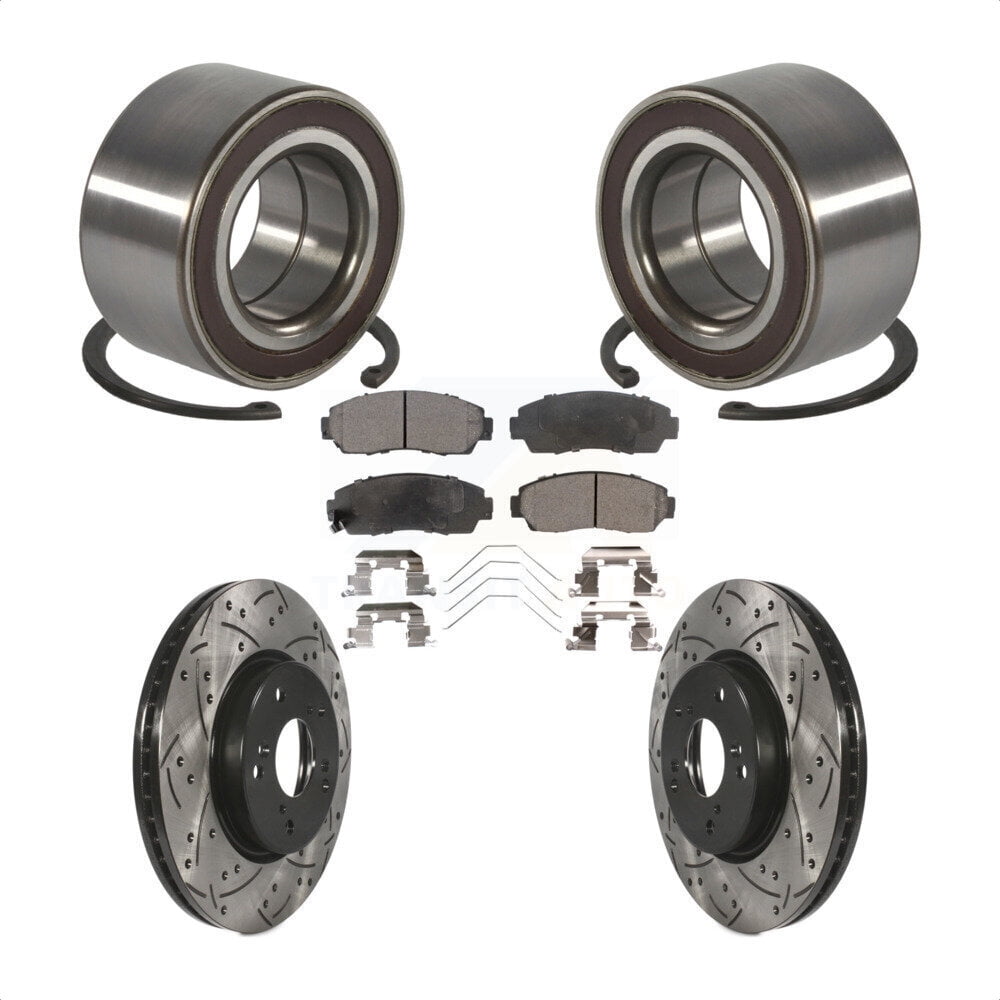 Transit Auto Front Wheel Bearing Coated Drilled Slotted Disc Brake ...