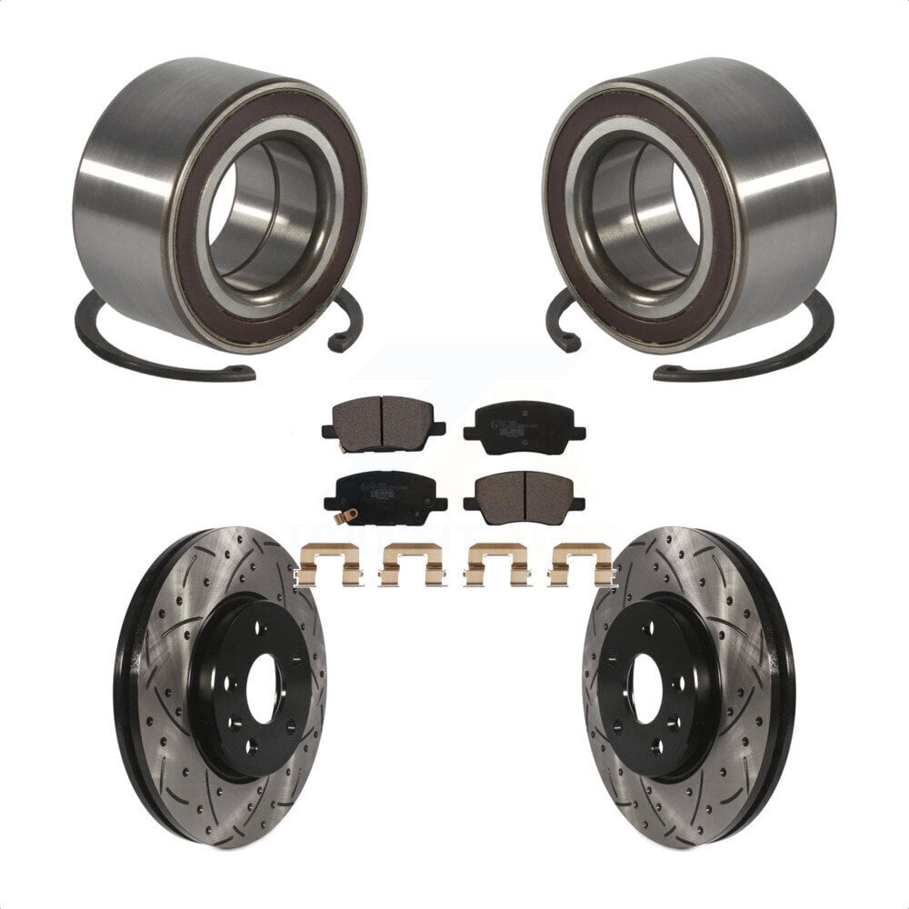 Transit Auto Front Wheel Bearing Coated Drilled Slotted Disc Brake ...