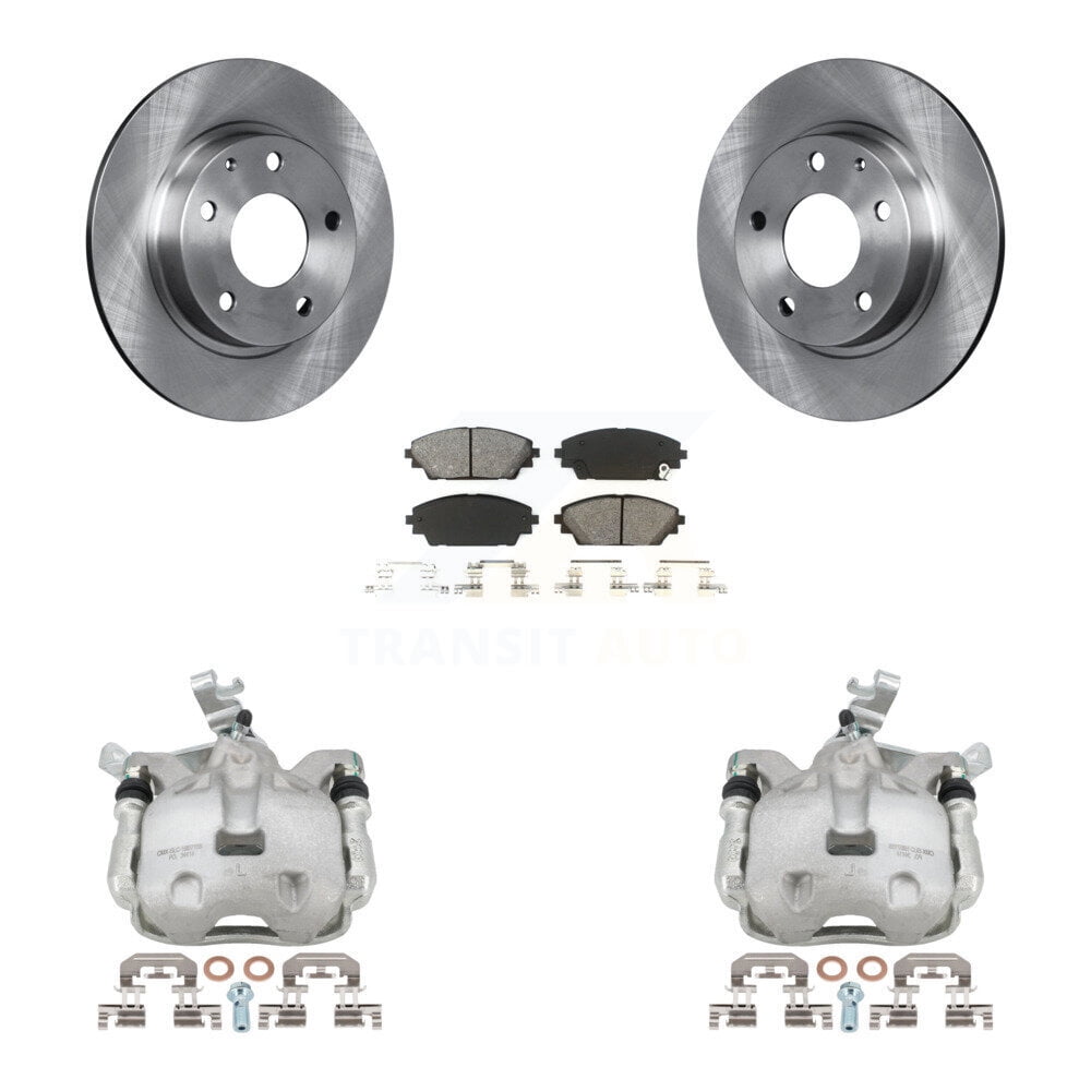 Transit Auto Rear Brake Caliper Rotor & Semi-Metallic Pad Kit for Car ...