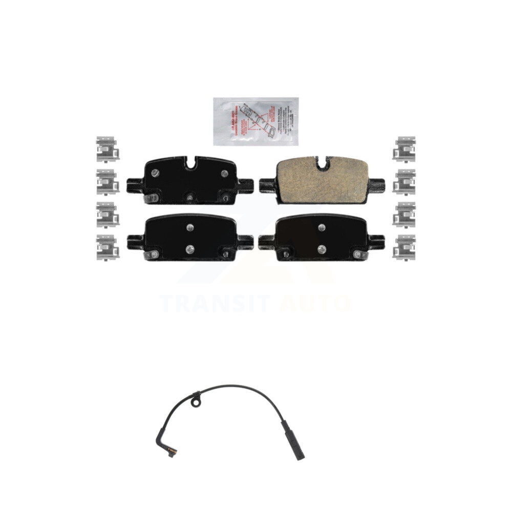 AmeriBRAKES Rear Ceramic Disc Brake Pads and Wear Sensors Kit for Car ...