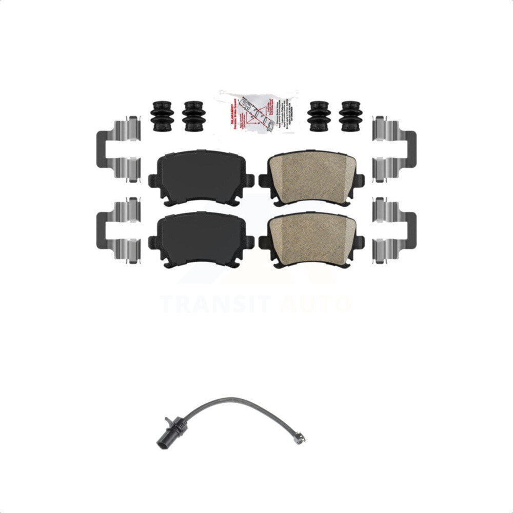 Transit Auto Rear Ceramic Disc Brake Pads and Wear Sensors Kit for Car ...