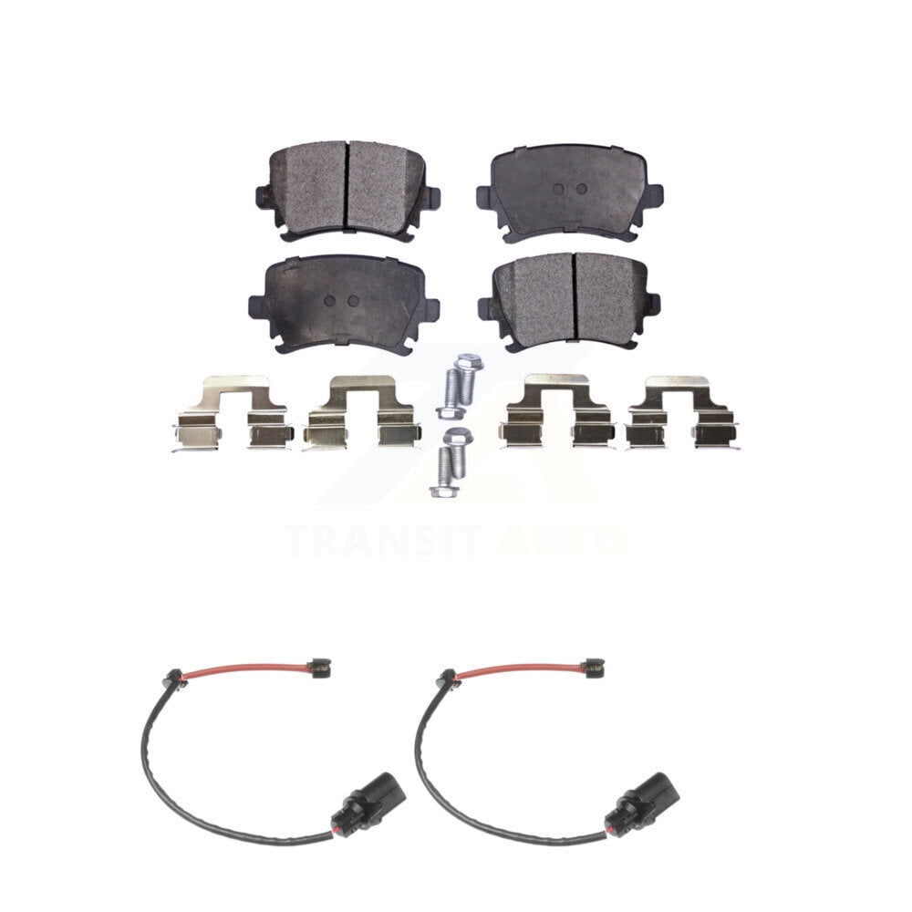 TEC Rear Ceramic Disc Brake Pads and Wear Sensors Kit for Car 2011 Audi ...