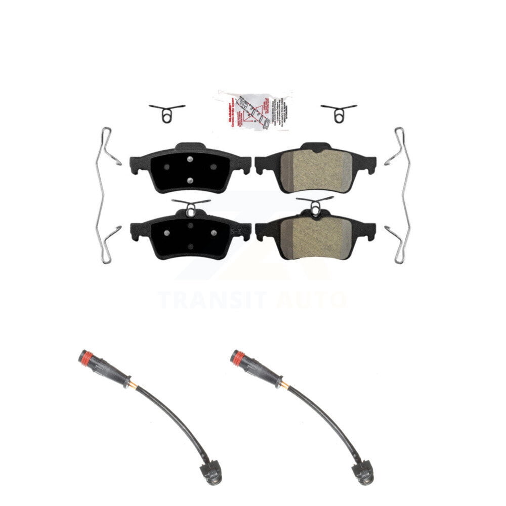 AmeriBRAKES Rear Ceramic Disc Brake Pads and Wear Sensors Kit for Car ...