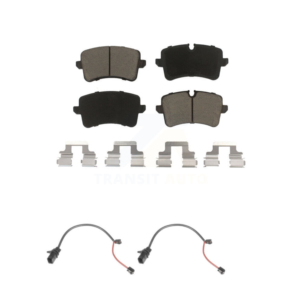 Transit Auto Rear Ceramic Disc Brake Pads and Wear Sensors Kit for Car ...