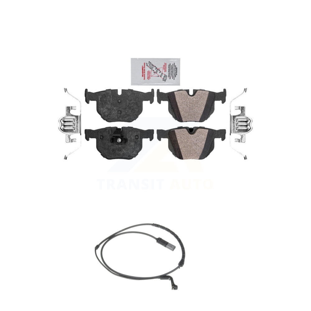 AmeriBRAKES Rear Ceramic Disc Brake Pads and Wear Sensors Kit for Car ...