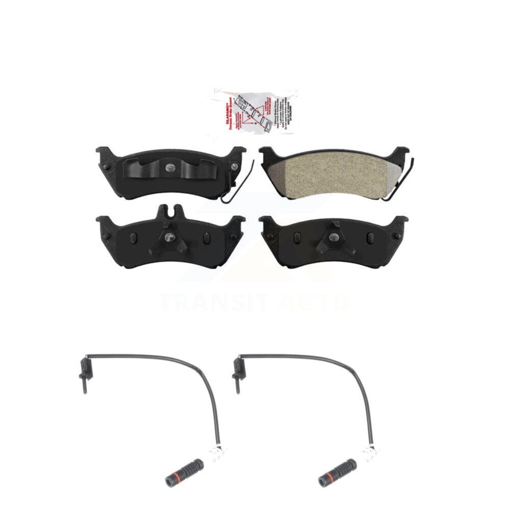AmeriBRAKES Rear Ceramic Disc Brake Pads and Wear Sensors Kit for Car ...