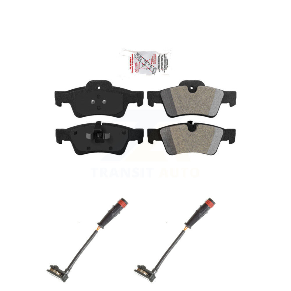 AmeriBRAKES Rear Ceramic Disc Brake Pads and Wear Sensors Kit for Car ...