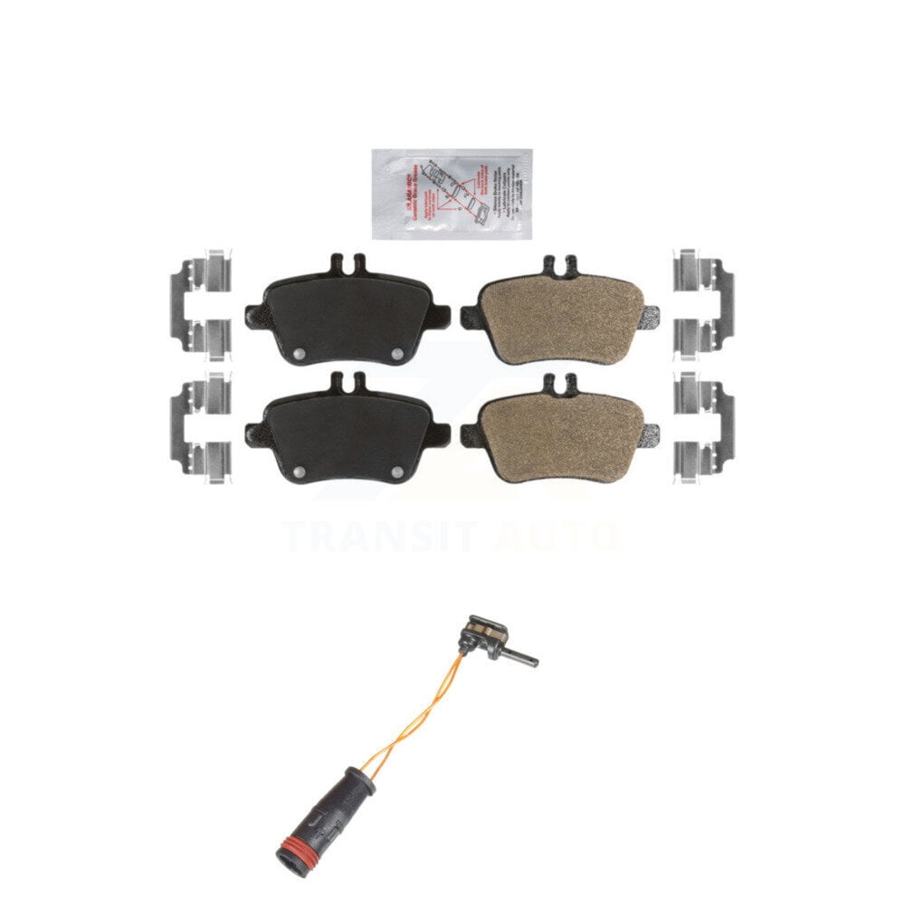 AmeriBRAKES Rear Ceramic Disc Brake Pads and Wear Sensors Kit for Car ...
